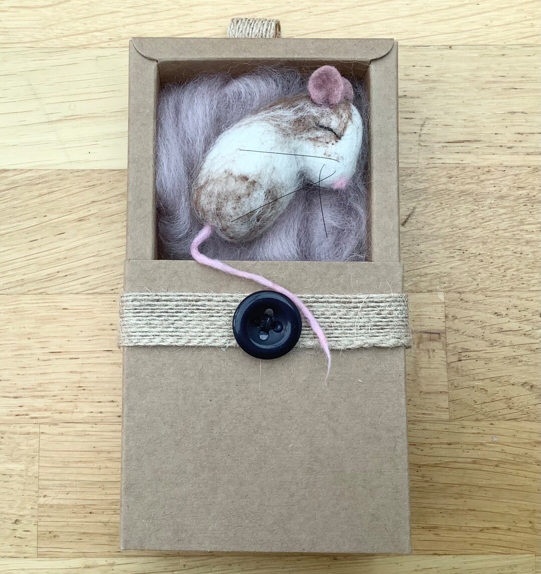 Needle Felted Sleepy Mouse Sophia - Etsy