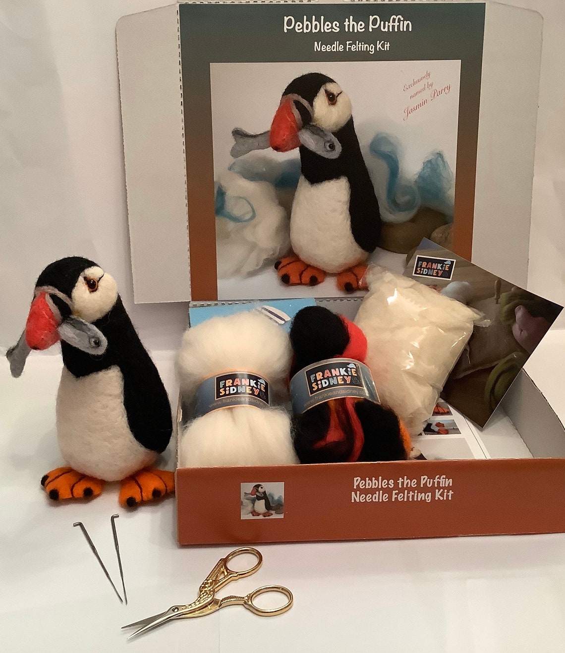 Needle Felting Kit Puffin. Pebbles the Puffin - Etsy UK