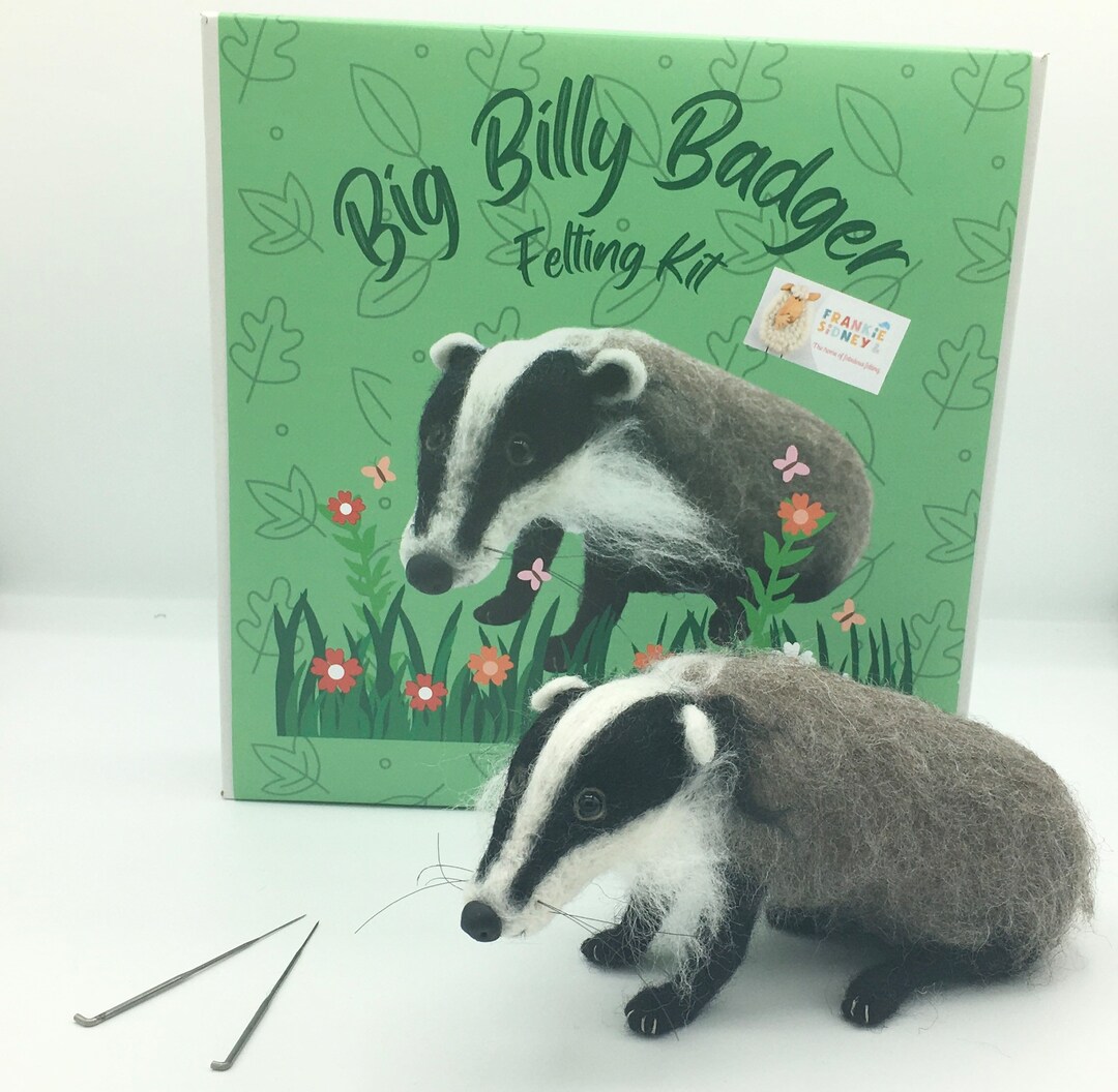 Felting Kit, Big Billy Badger Kit, Hobby, Home Decor, Wool Crafts - Etsy