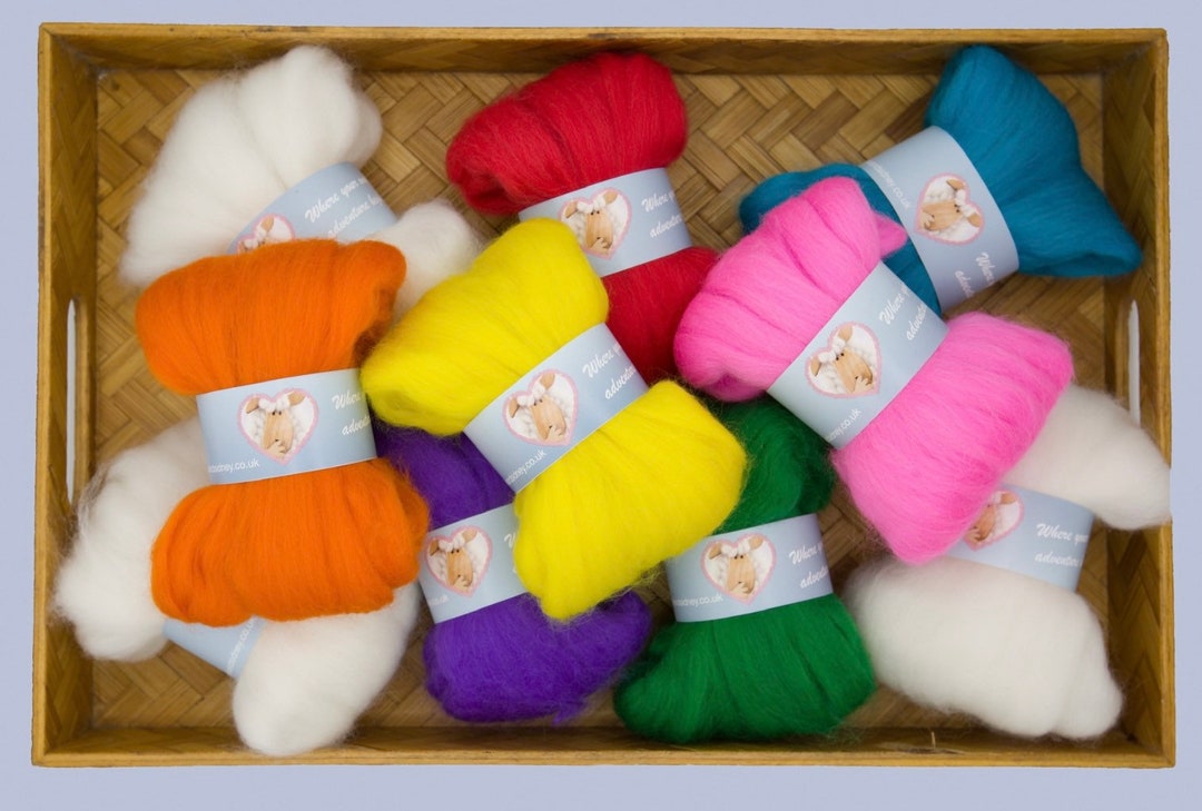 Vibrant Colours Felting Wool Pack. - Etsy