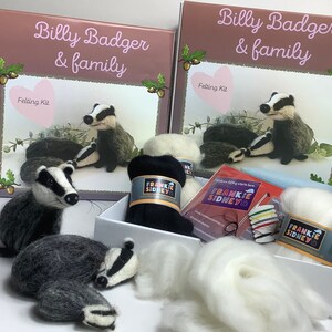 Needle Felting Craft Kit. Billy Badger and Family. - Etsy UK