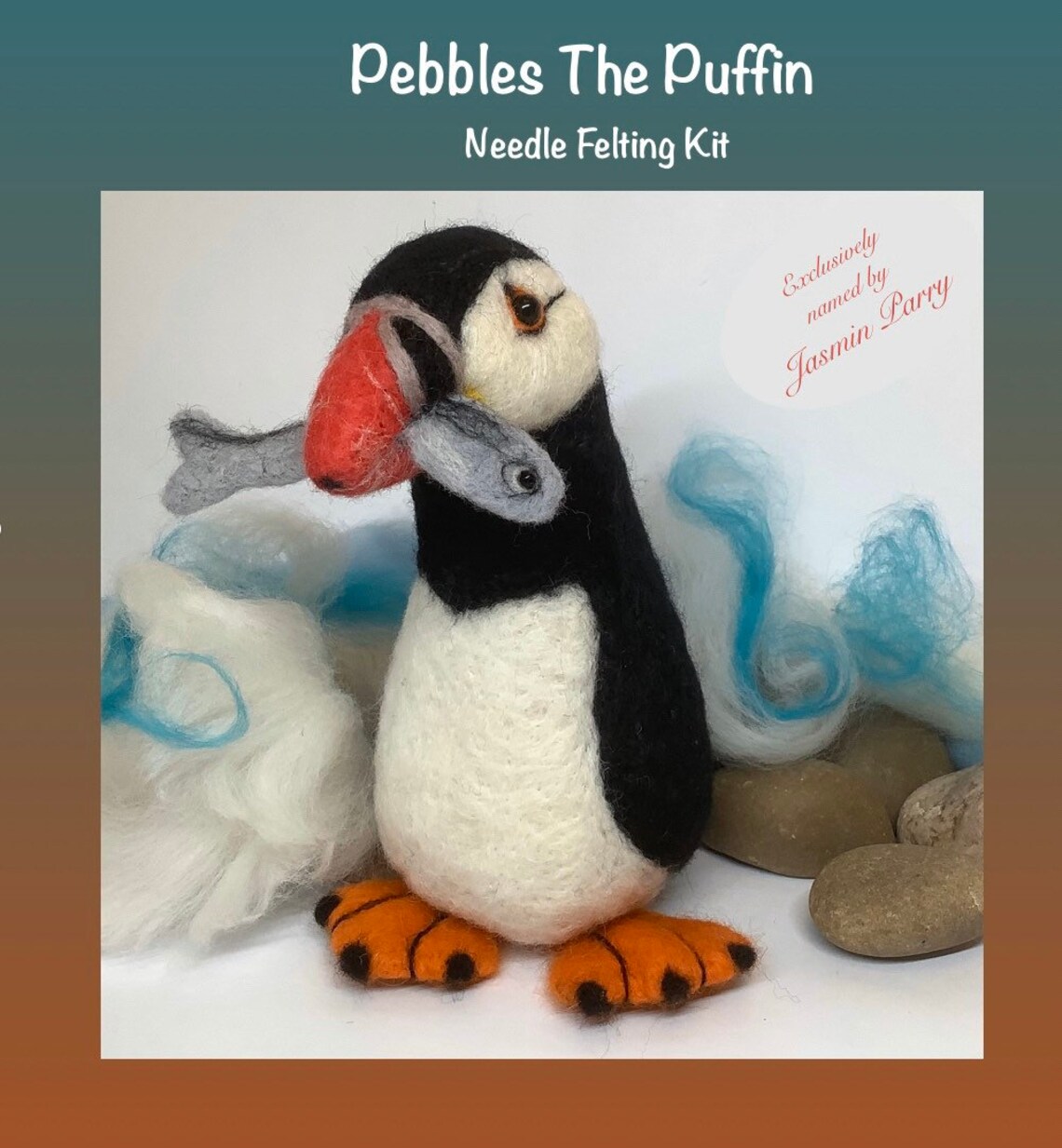 Needle Felting Kit Puffin. Pebbles the Puffin - Etsy UK
