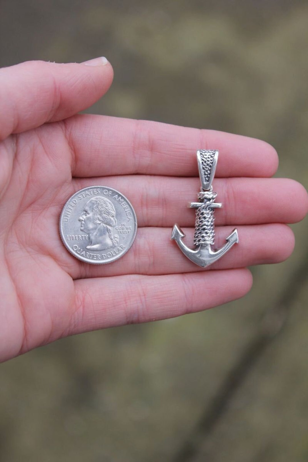 Pre-owned Sterling Silver 925 TAXCO Mexican Anchor Pendant 6.7g - Etsy