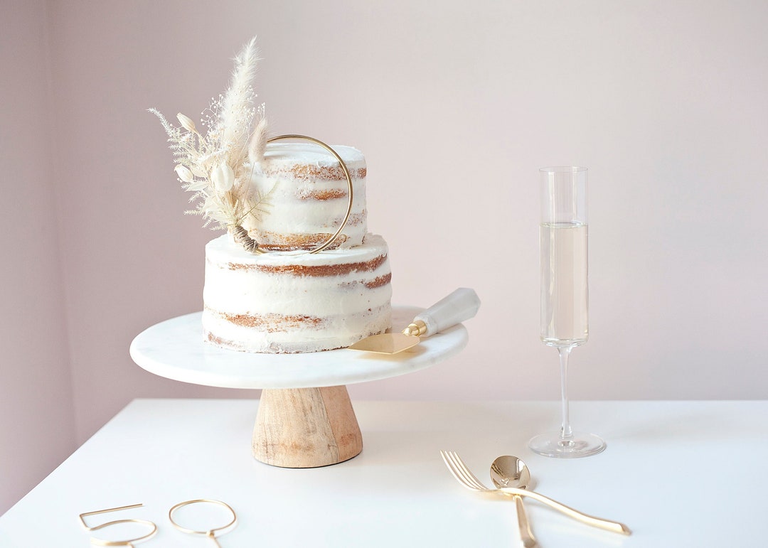 Modern Dried Hoop Cake Topper|cream Dried Flowers Cake Topper| Wedding ...