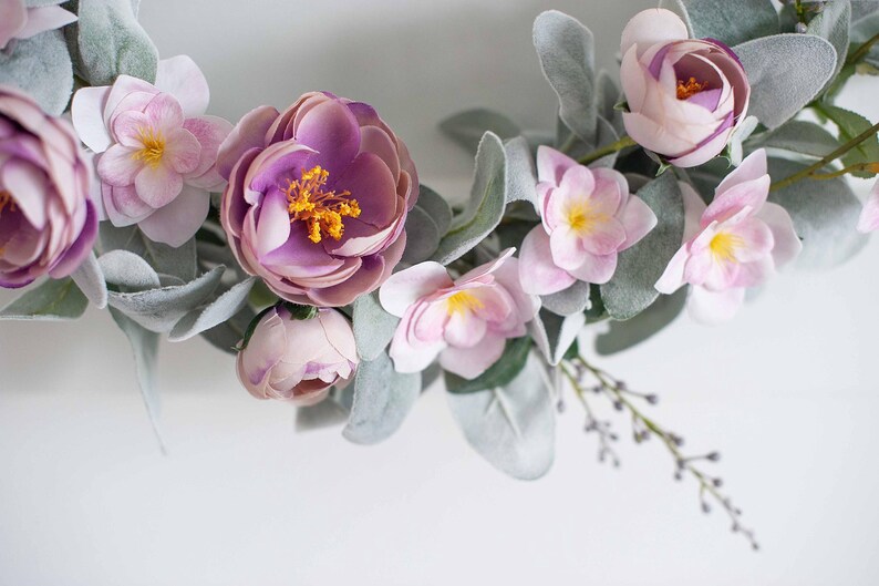 Spring Lavender Ranunculus Hoop Wreath | Modern Spring Decor|front Door ...