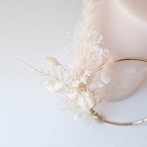 Modern Dried Hoop Cake Topper|cream Dried Flowers Cake Topper| Wedding ...