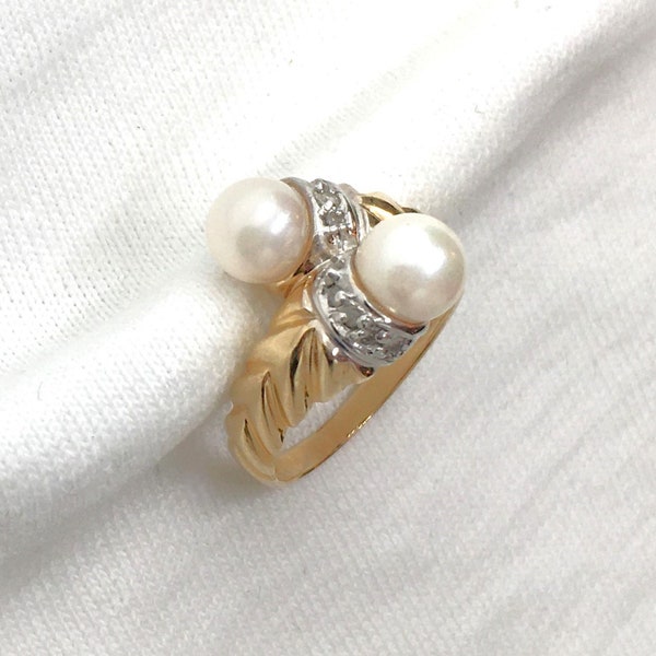 14k Pearl Ring - Etsy