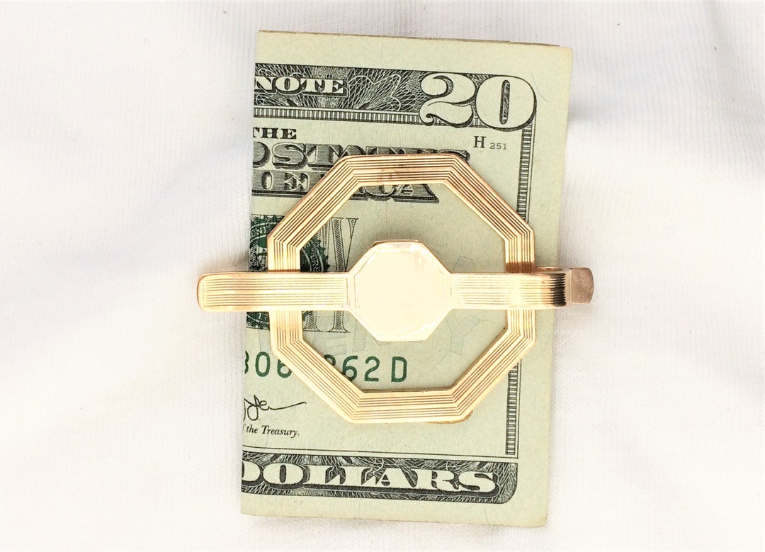 Estate 14K HEAVY 19.8g Yellow Gold Money Clip Genuine Solid 14kt ...