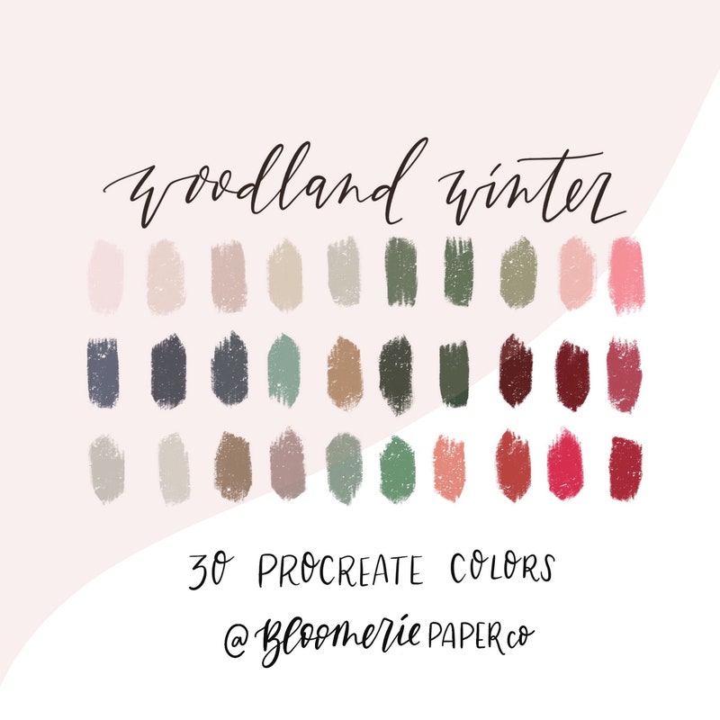 Winter Color Swatches - Etsy