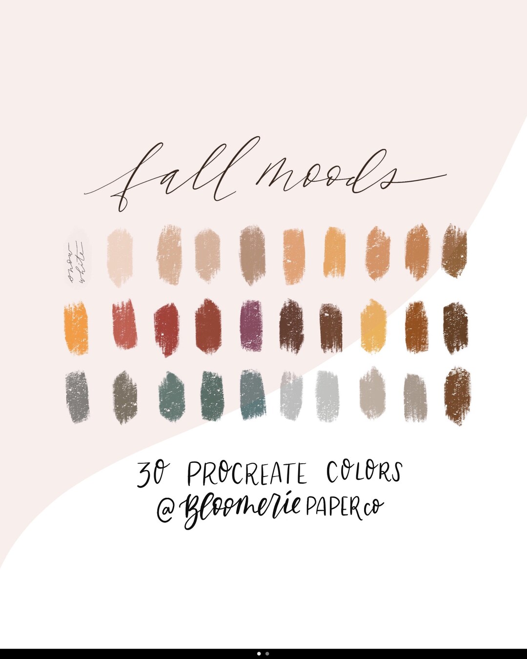Fall Moods / Autumn / Fall Colors / Procreate Color Palette / Procreate ...