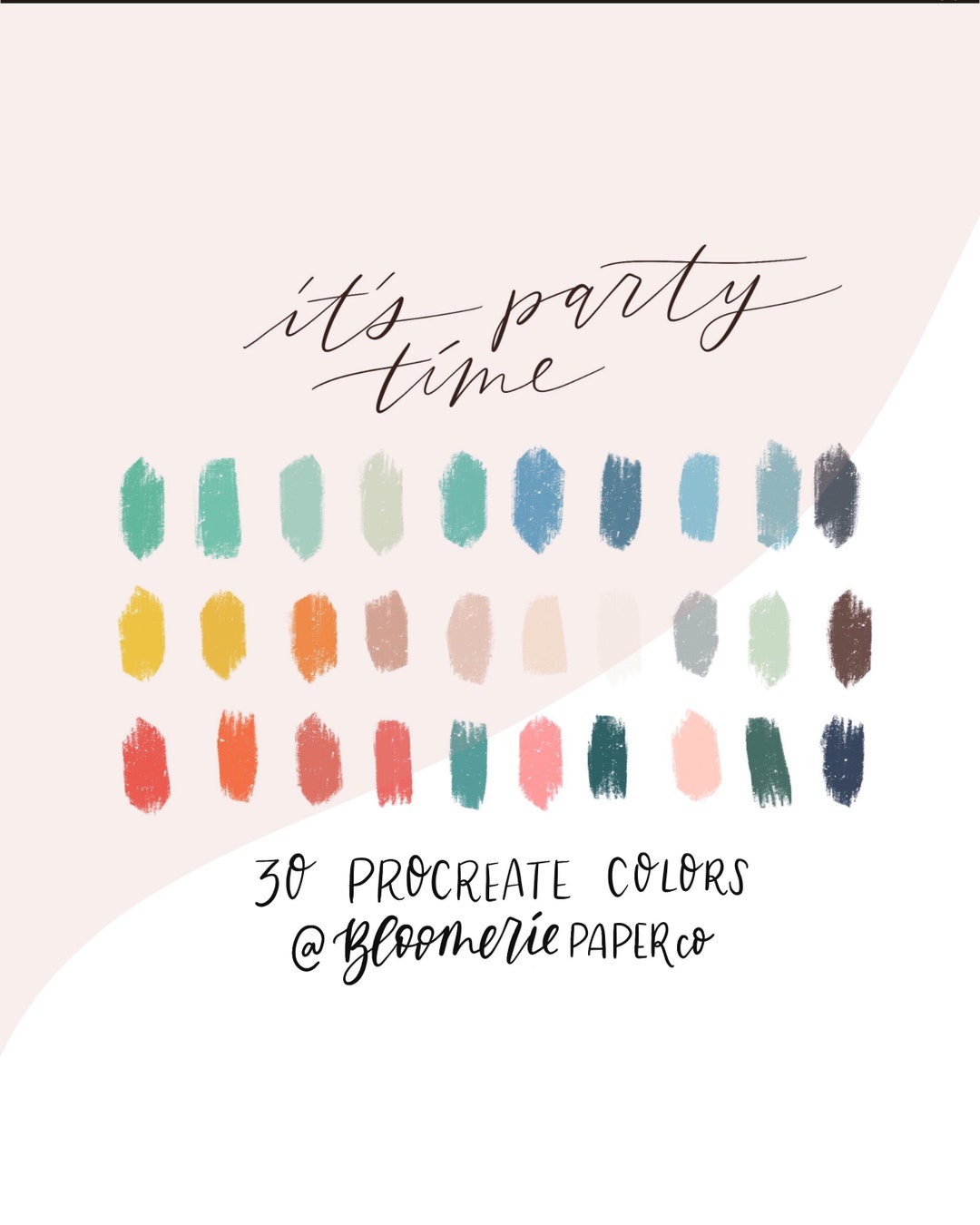 It's Party Time / Festive Colors / Procreate Color Palette / Procreate ...
