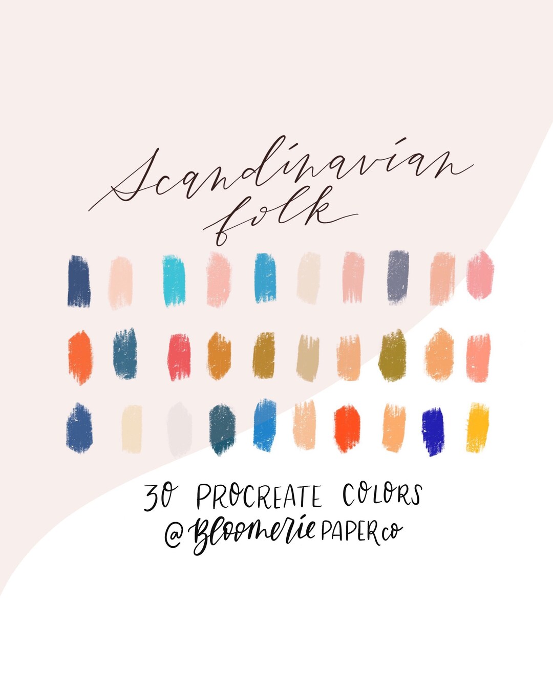 Scandinavian Folk / Spring / Summer / Bright / Procreate Color Palette ...