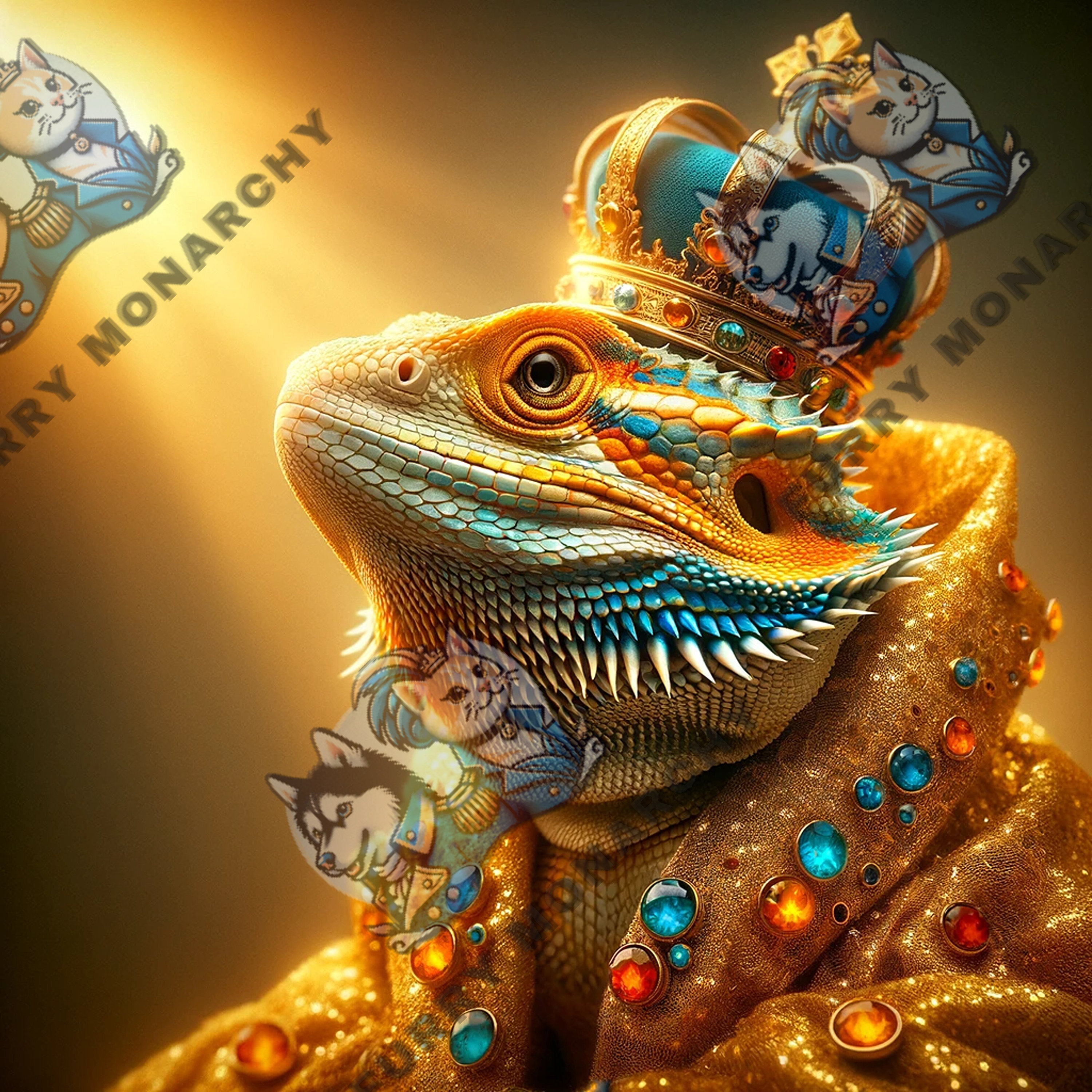 Royal Animal Digital Art Collection, Regal Attire Animal Portraits ...