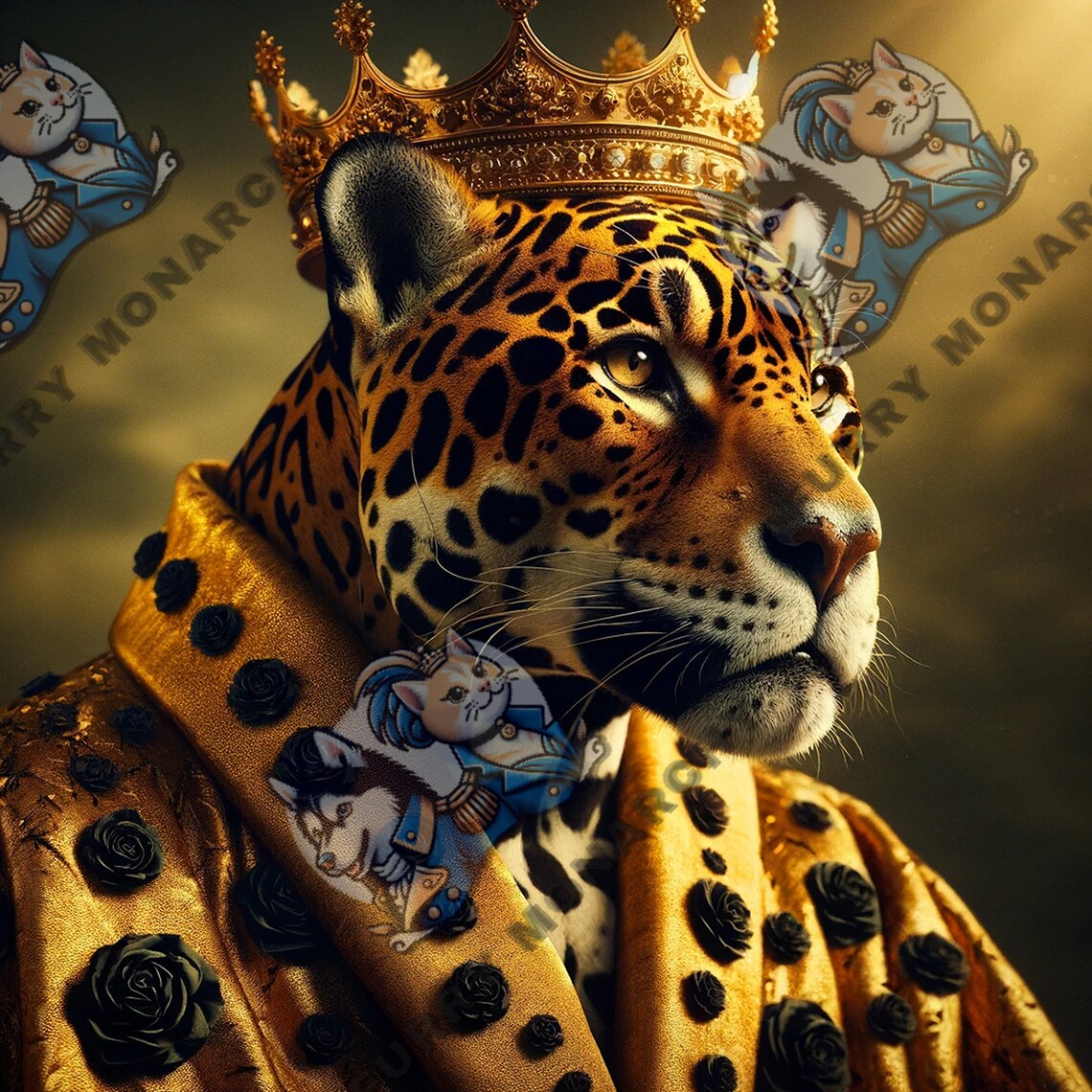 Royal Animal Digital Art Collection, Regal Attire Animal Portraits ...