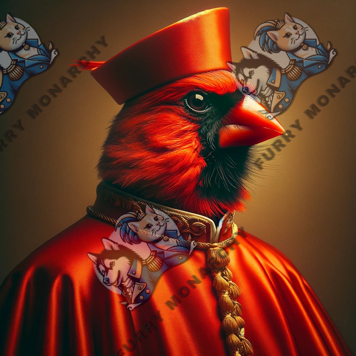 Royal Animal Digital Art Collection, Regal Attire Animal Portraits ...