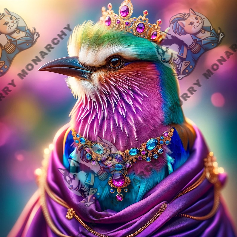 Royal Animal Digital Art Collection, Regal Attire Animal Portraits ...