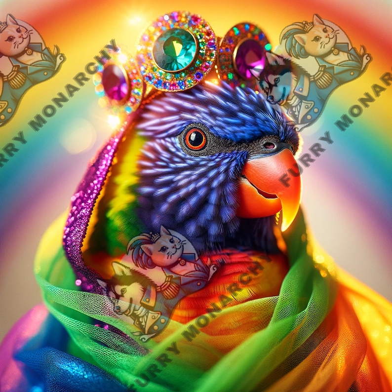 Royal Animal Digital Art Collection, Regal Attire Animal Portraits ...