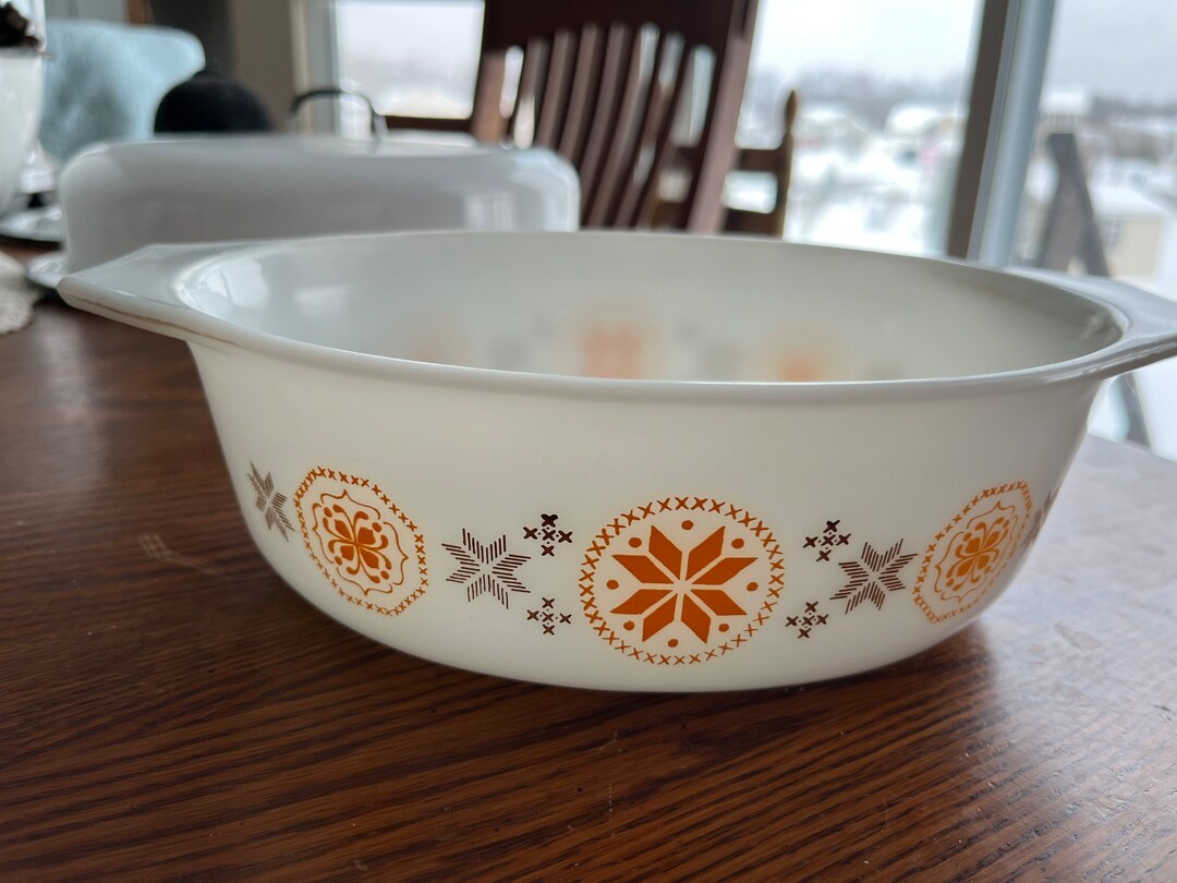 Vintage Pyrex Town and Country Oval Casserole Dish - Etsy