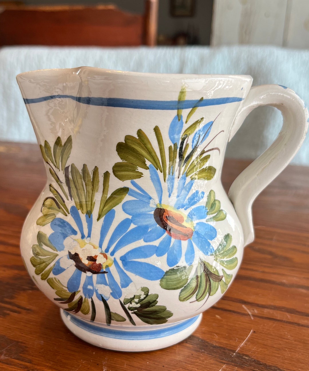 Handmade Ceramic Flower Pitcher - Etsy