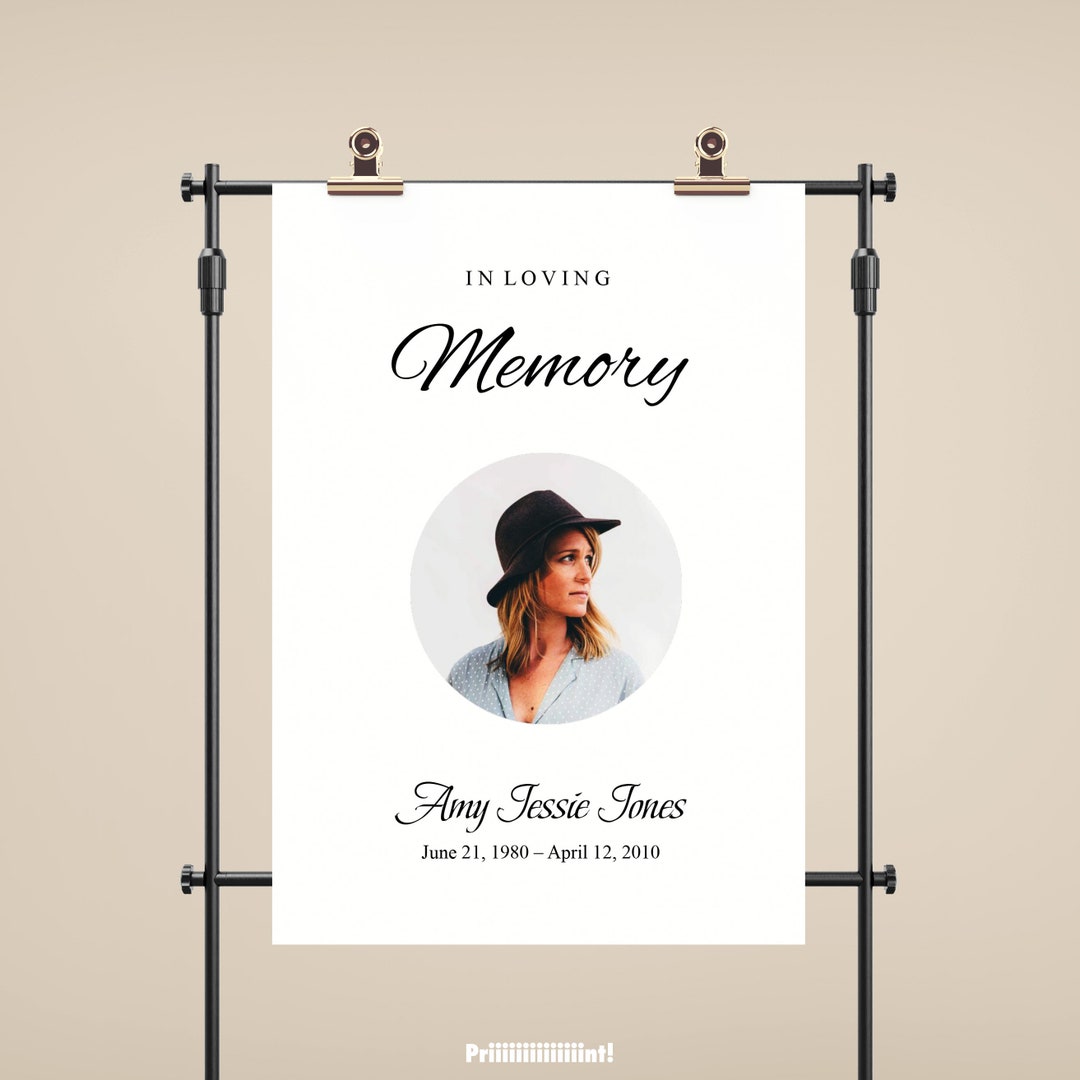 Funeral Welcome Poster Sign in Loving Memory Memorial Board - Etsy