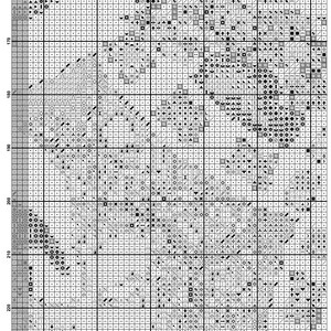 Largest Full Coverage Counted Cross Stitch Pattern PDF. Modern Fun ...