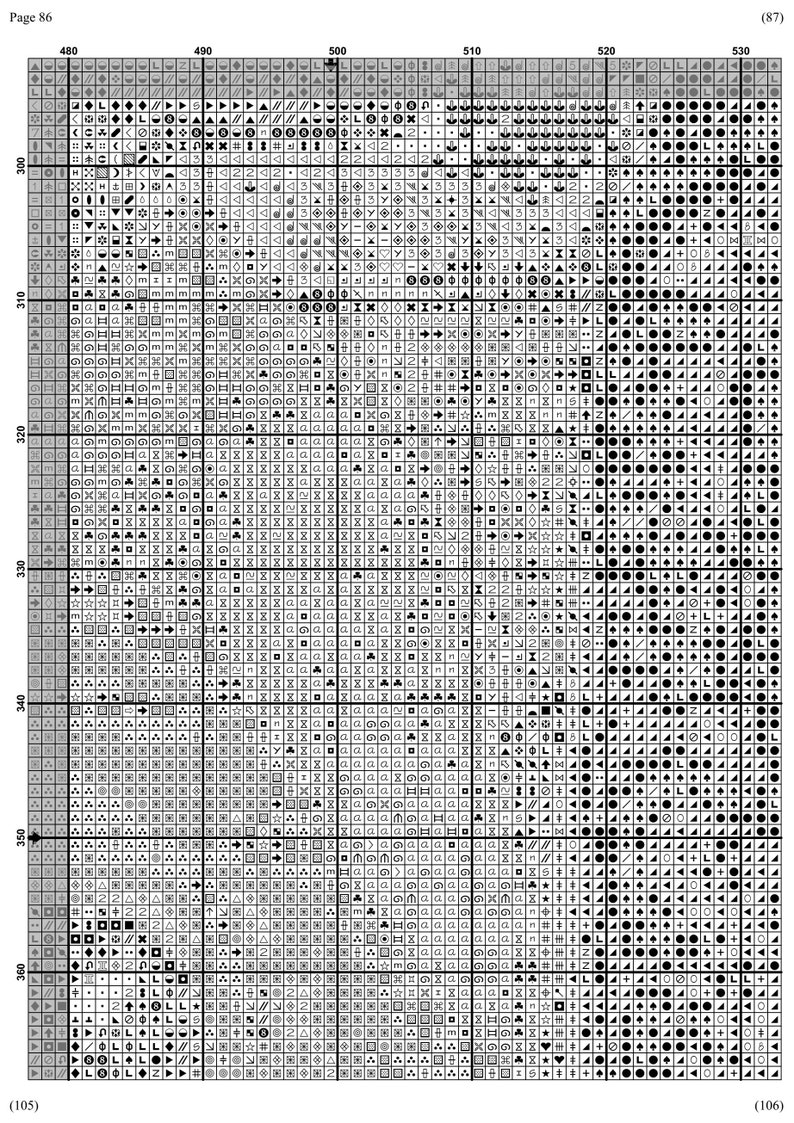 Full Coverage Maximum Size Cross Stitch Pattern PDF Pattern - Etsy