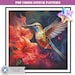 Hummingbird With Flowers Small Full Coverage Modern Counted Counted ...