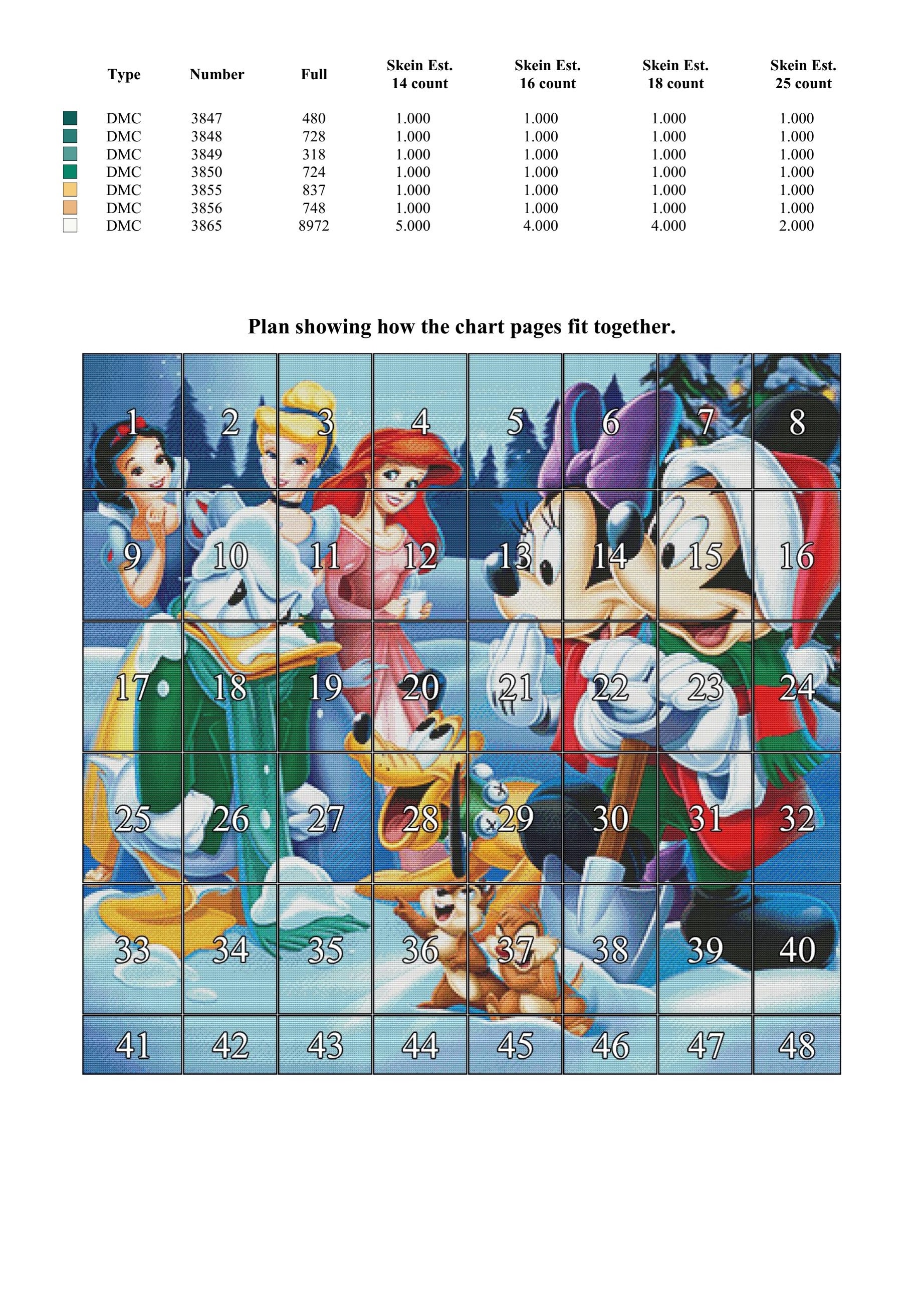 Cross Stitch Pattern Disney Christmas Disney Cross Stitch - Etsy