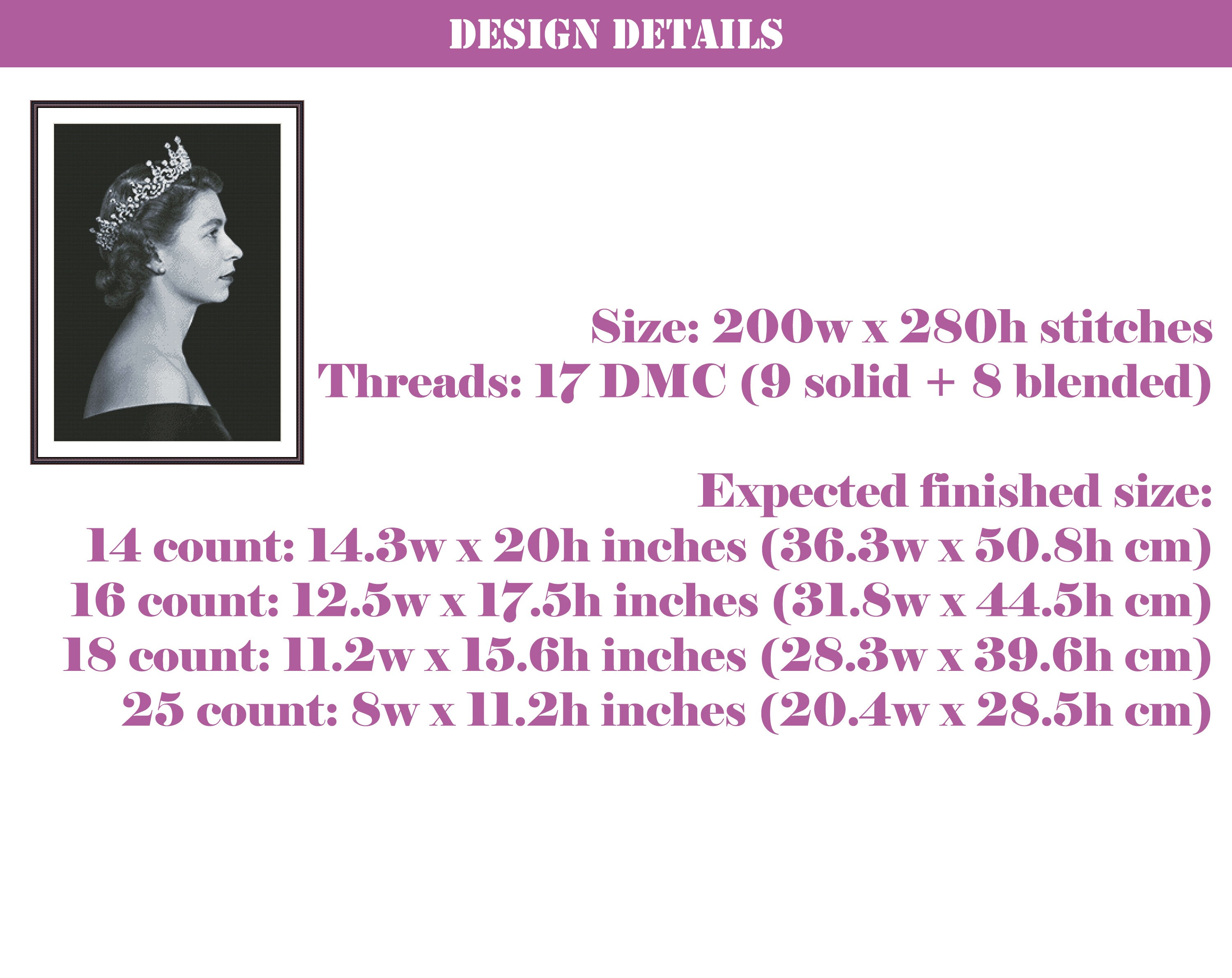 In Memory of Queen Elizabeth II Cross Stitch Pattern PDF - Etsy