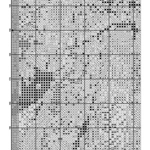 Full Coverage Cross Stitch Pattern PDF Cute Retro Bunny With Flowers ...