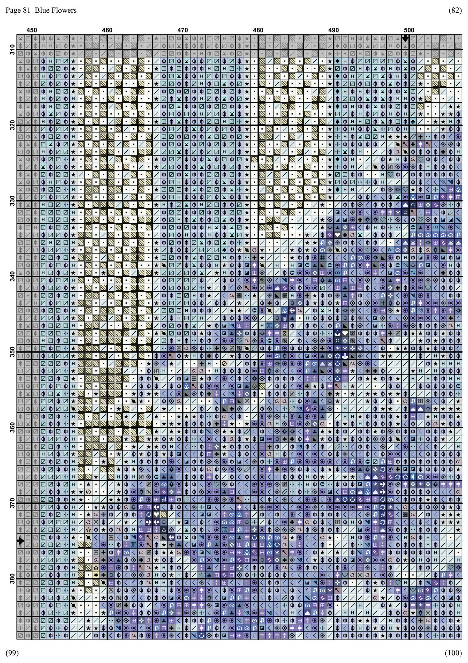 Floral Counted Cross Stitch Pattern Extra Large Cross Stitch Etsy New 