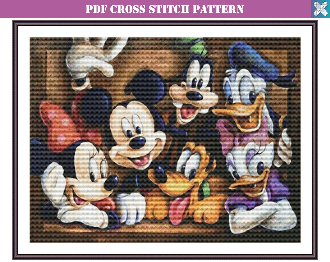 Very Cute Friends Together Full Coverage Counted Cross Stitch - Etsy