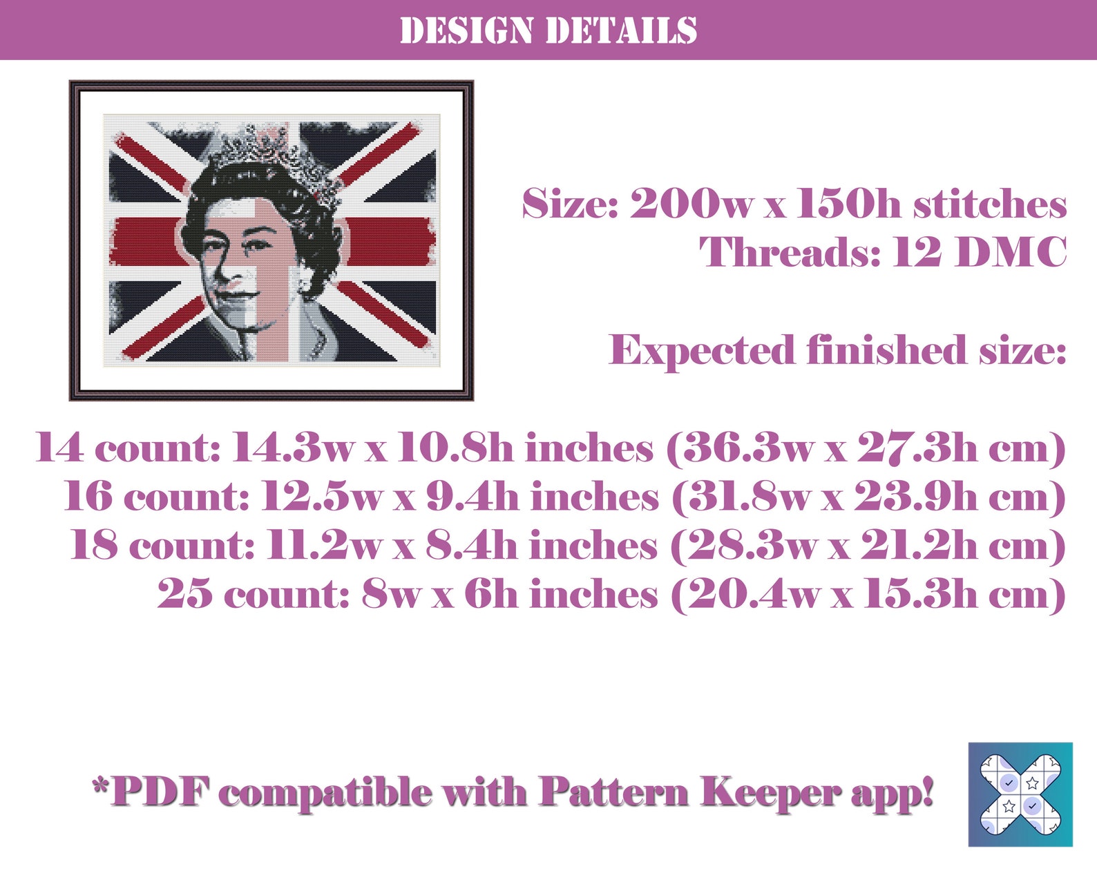 In Memory of Queen Elizabeth II Cross Stitch Pattern PDF - Etsy