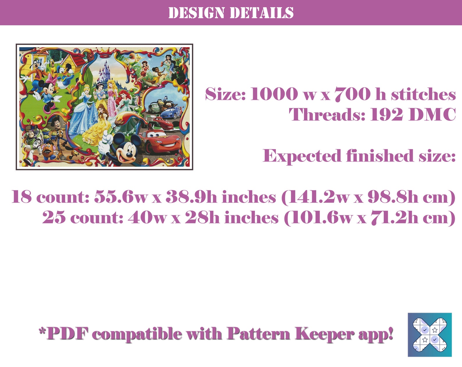 Full Coverage Maximum Size Cross Stitch Pattern PDF Pattern | Etsy