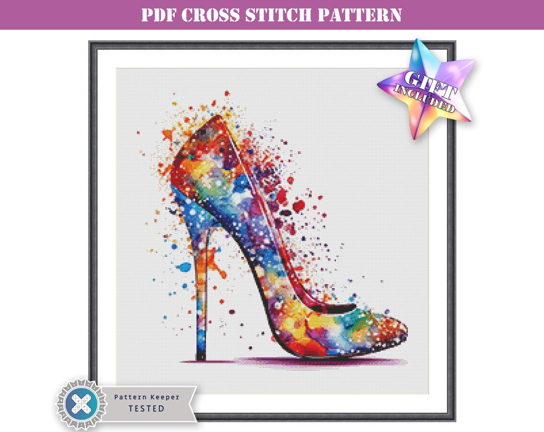 Beautiful Rainbow High Heel Shoe Advanced Colorful Partial Coverage ...