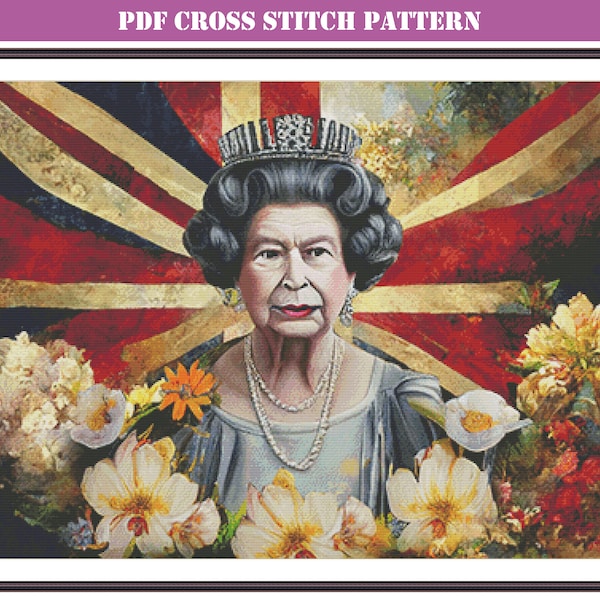 Queen Elizabeth Memorial Cross Stitch - Etsy Australia