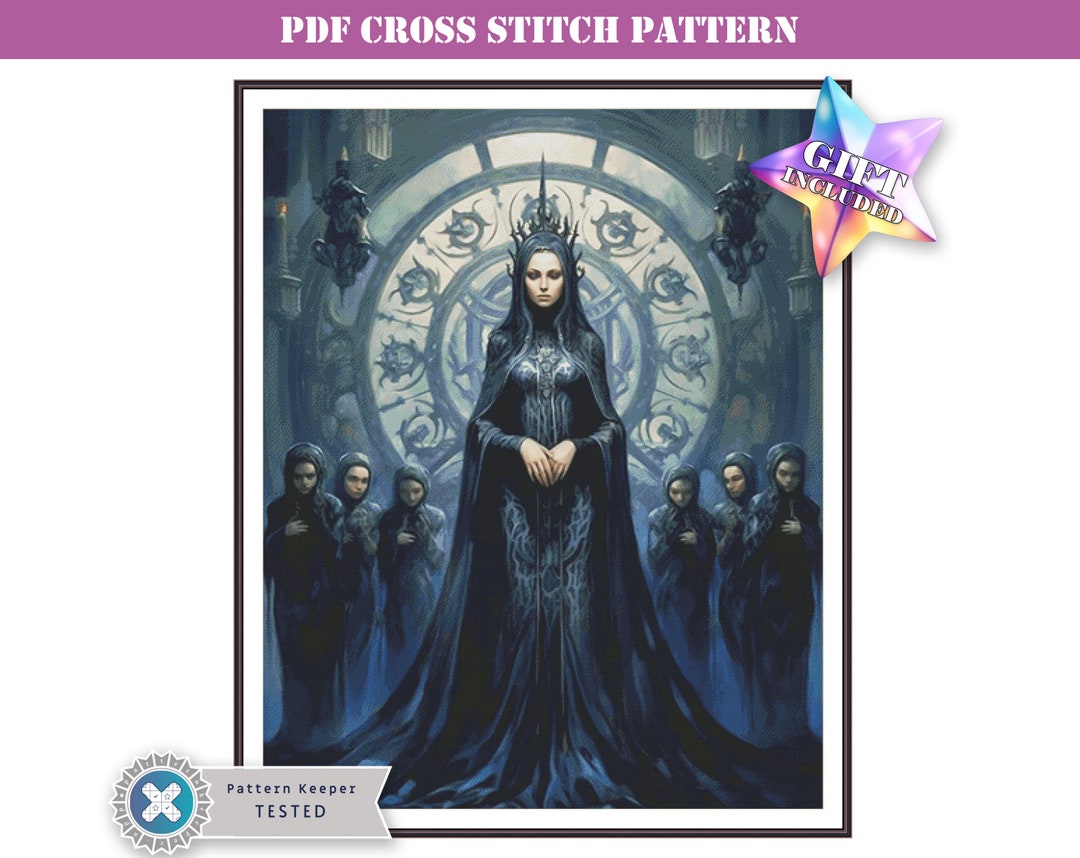 Dark Magic Princess Full Coverage Cross Stitch Pattern Pdf for Pattern Keeper or to Print ...