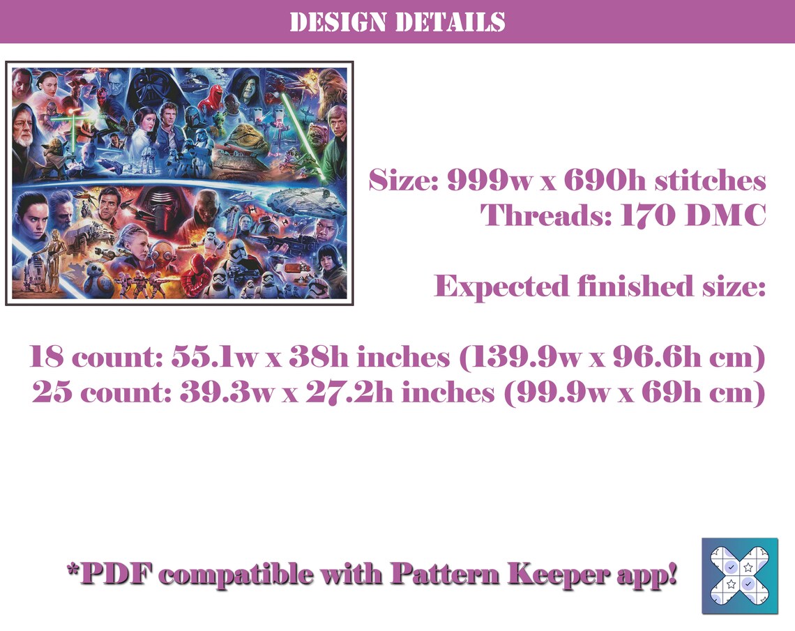 Largest Full Coverage Counted Cross Stitch Pattern Digital - Etsy