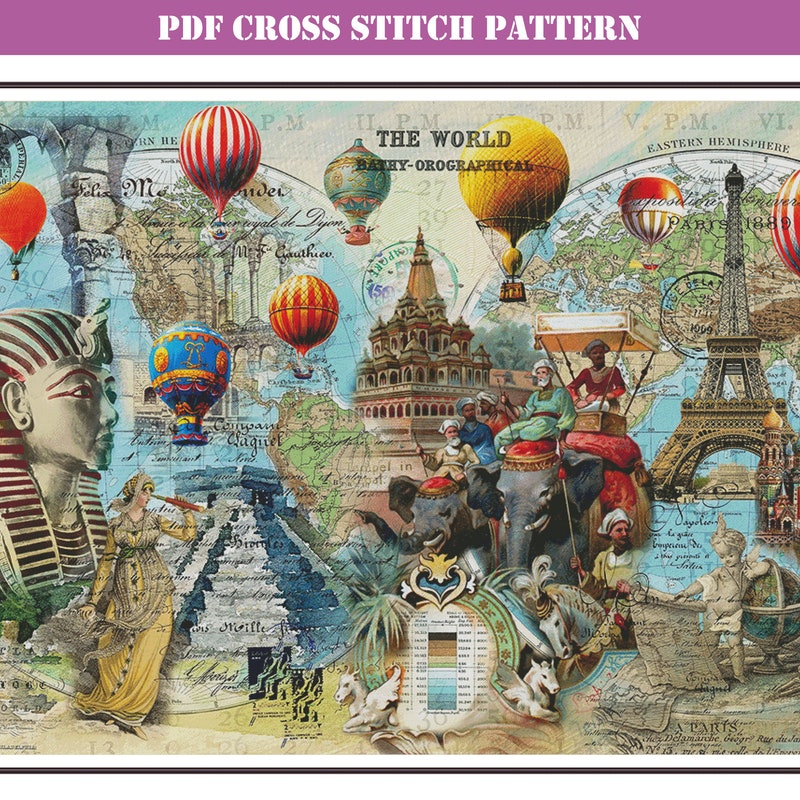 Map Cross Stitch - Etsy