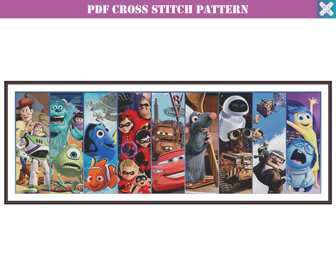Cartoon Cross Stitch Pattern Pdf Compatible With Pattern Keeper, Large ...