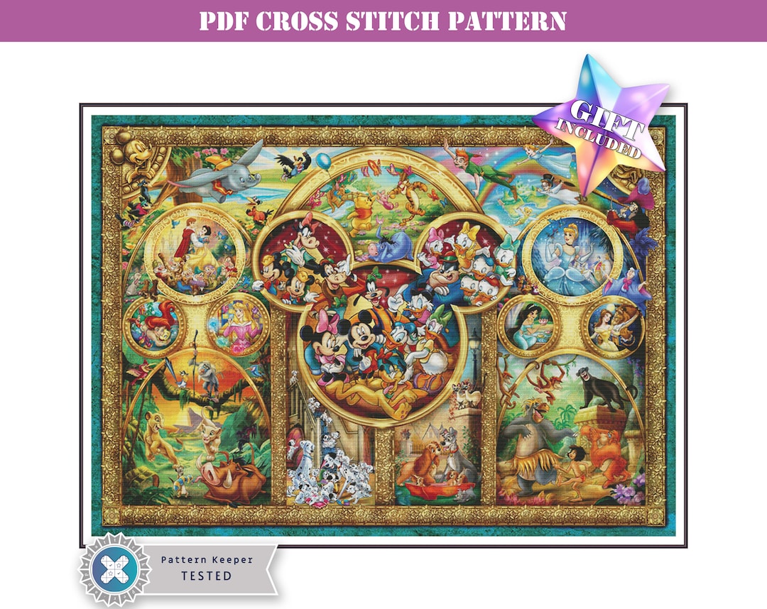 SUPERSIZED Fun Full Coverage Cross Stitch Pattern Digital Download PDF ...