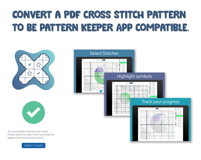 Convert a Pdf Cross Stitch Pattern to Be 100% Pattern Keeper Compatible ...