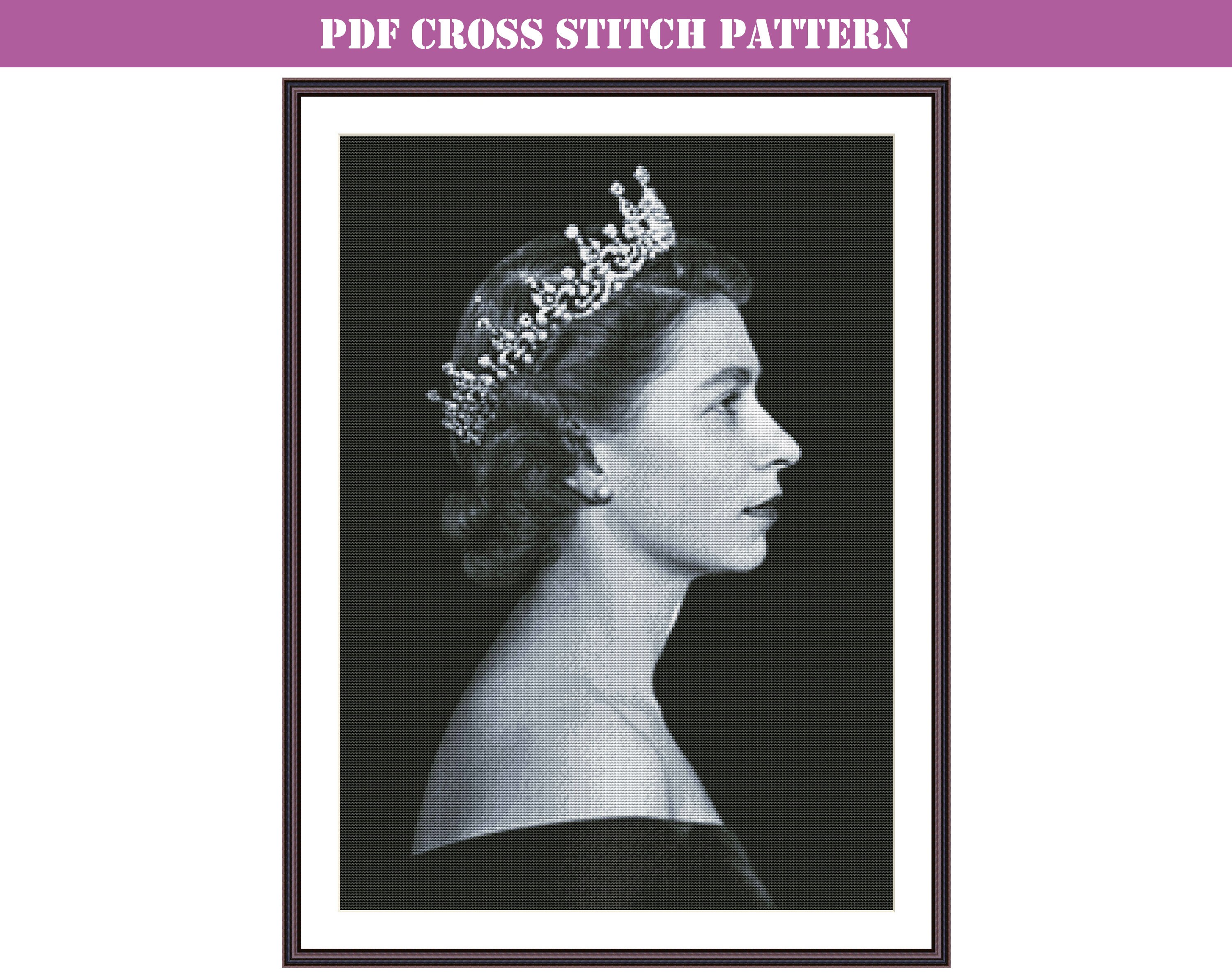In Memory of Queen Elizabeth II Cross Stitch Pattern PDF - Etsy