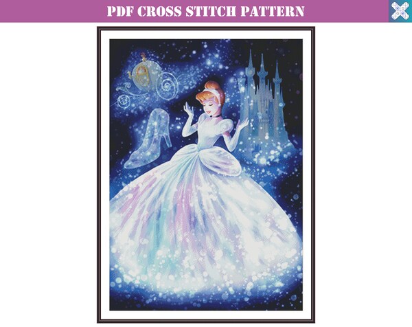 Cinderella 4 Cross Stitch Patterns - Etsy Canada
