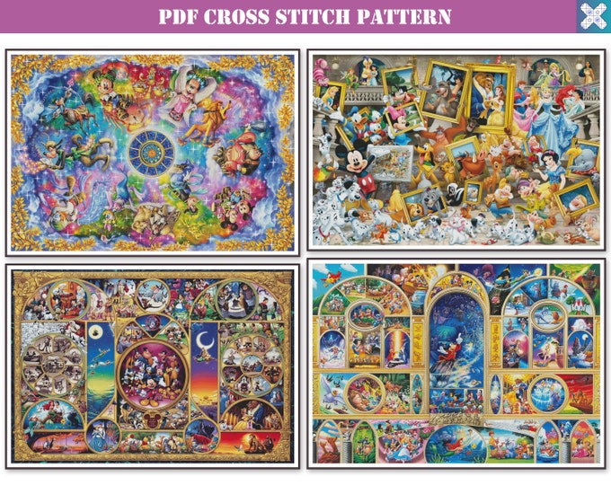 Bundle of 4 Amazing Supersized Full Coverage Counted Cross Stitch ...
