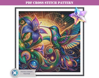 SUPERSIZED Fun Modern Full Coverage Counted Cross Stitch Pattern ...