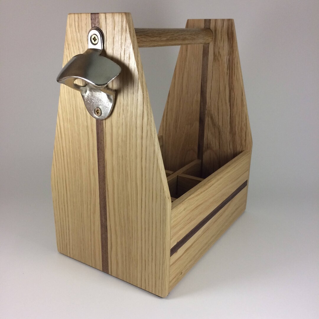 Wooden Beer Caddy, With Bottle Opener, Great for Gifts - Etsy