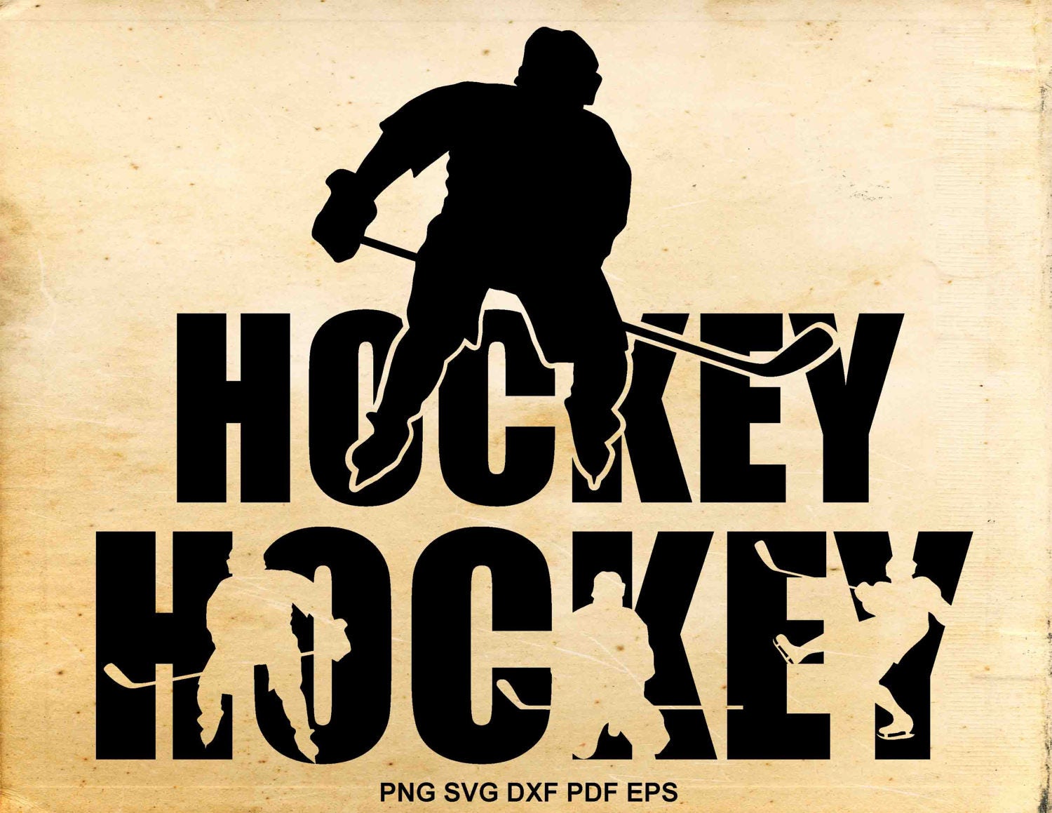 Hockey Svg Silhouette Hockey Clip Art Shirt Design Iron on - Etsy Canada