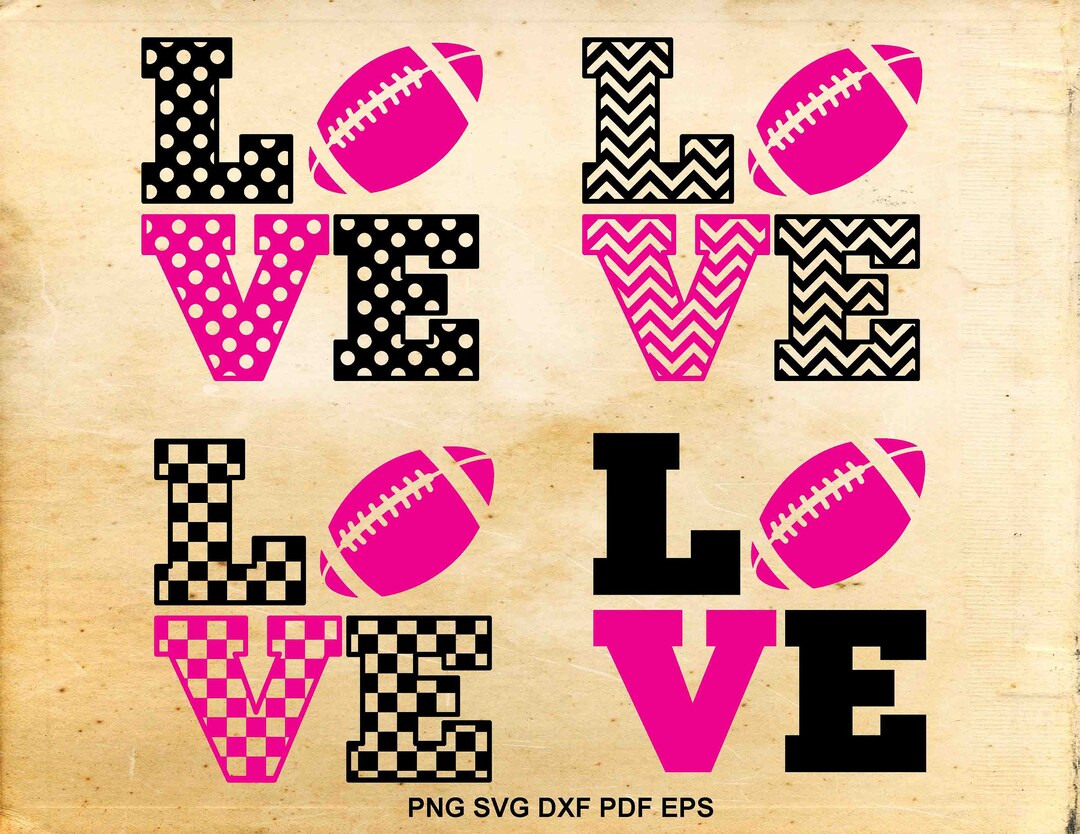 Football Svg Cut Files Love Football Svg Football Ball Svg - Etsy