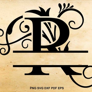 Split Monogram Svg, Monogram Letters, Split Font, Split Initial, Split ...